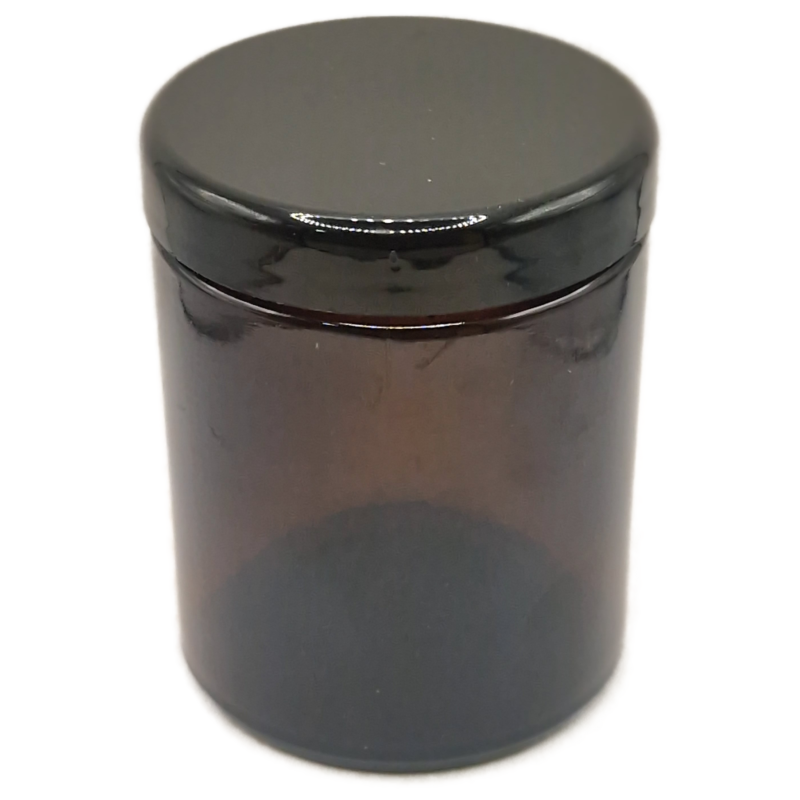 Amber Glass Ointment jar 180ml supplied with 63mm lid